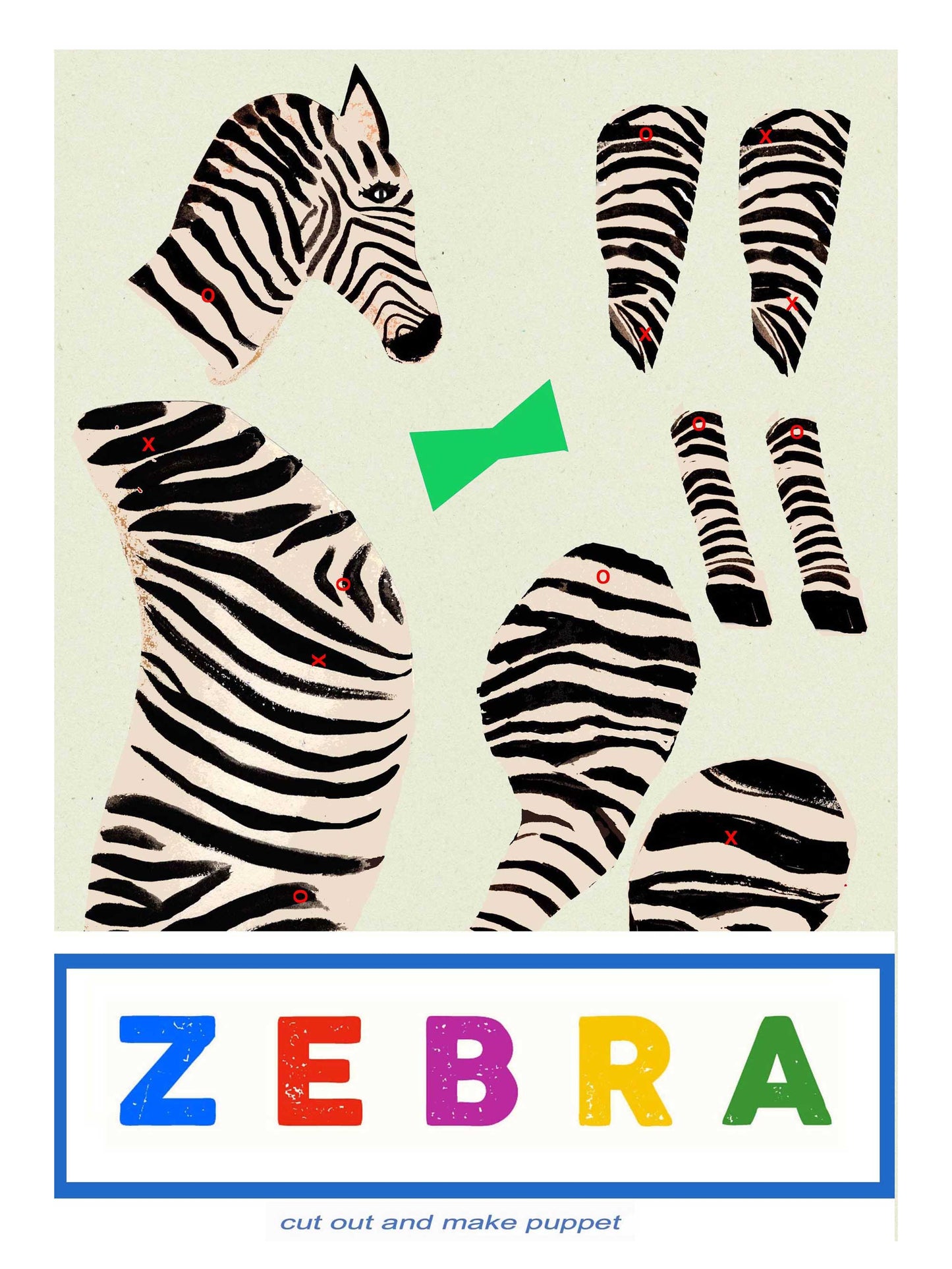 Cut and Make Zebra Puppet – Luna & Curious