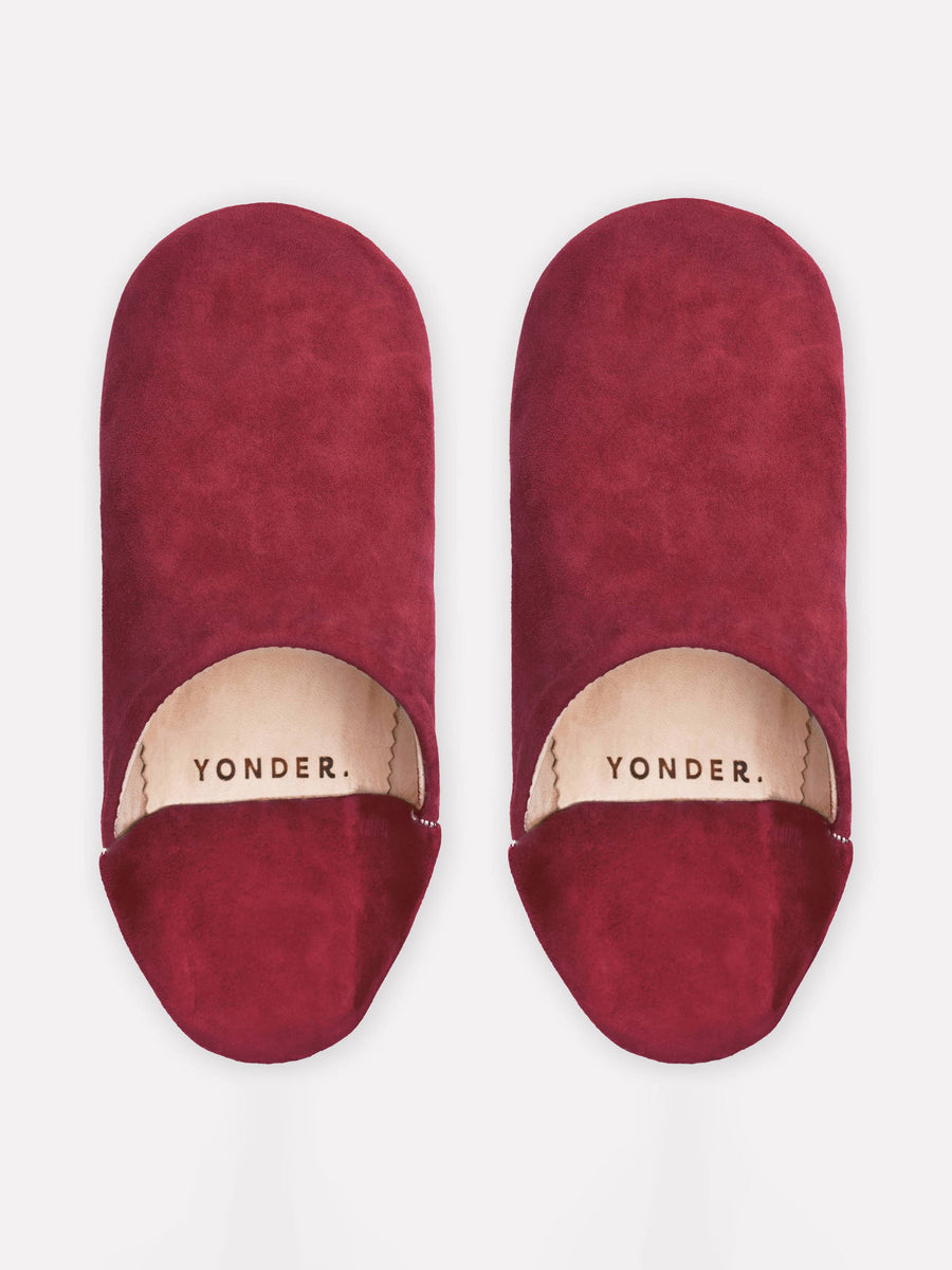Berry Suede Cocoon Slippers – Luna & Curious