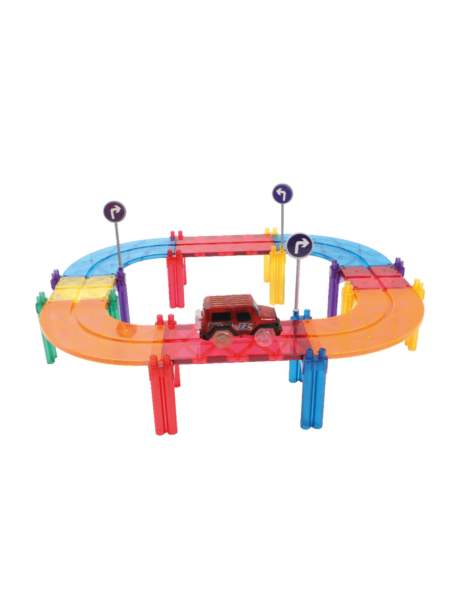 Intense Magnetic Tile Race Track – Luna & Curious