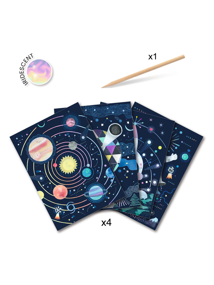 Cosmic Mission Scratch Art – Luna & Curious