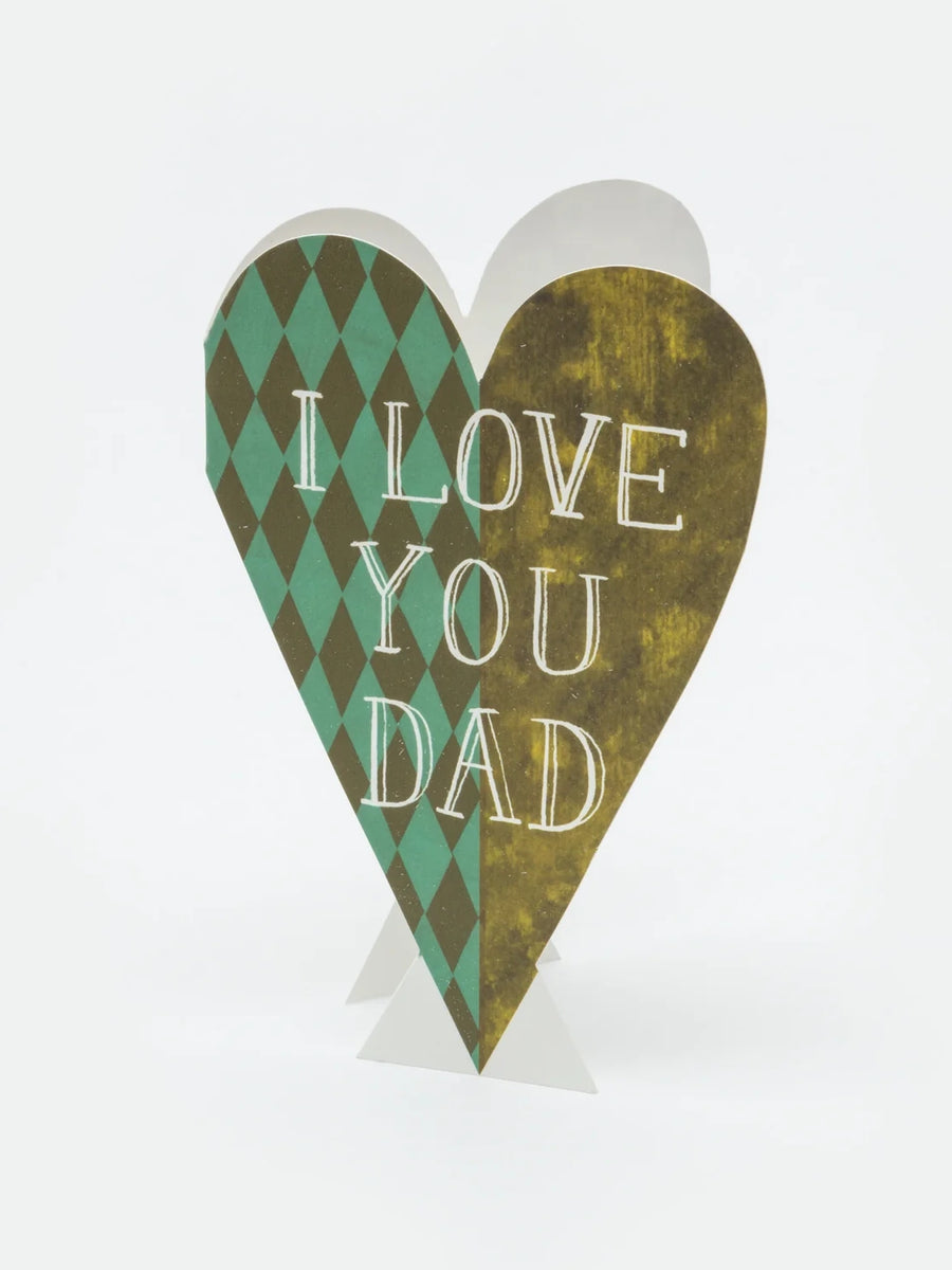 I Love You Dad Heart Card – Luna & Curious